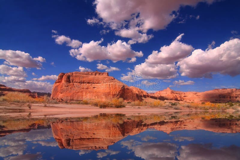Redrock Reflections stock image. Image of rock, water - 6150577