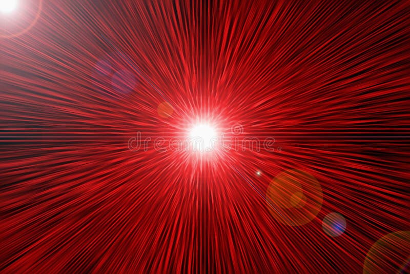 Reds Rays - Glare that the Radiates from Centre Stock Illustration ...