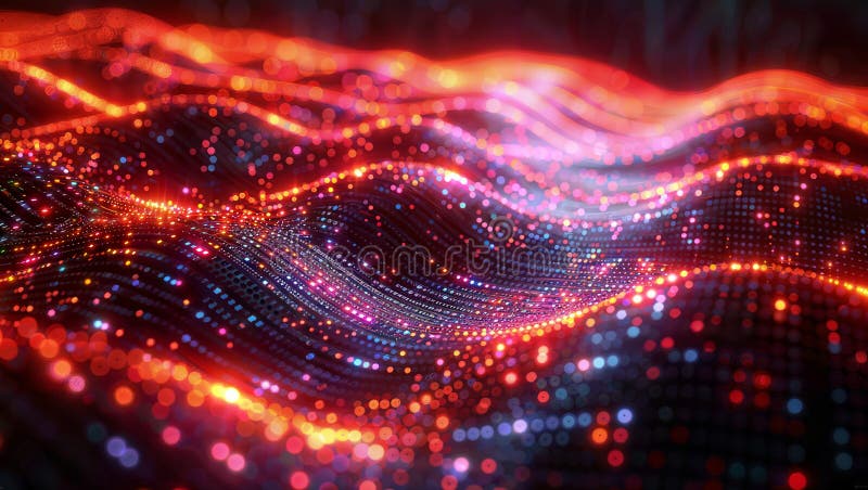 Redshift Render Symphony: Particle Waves in Colorful Abstraction ...