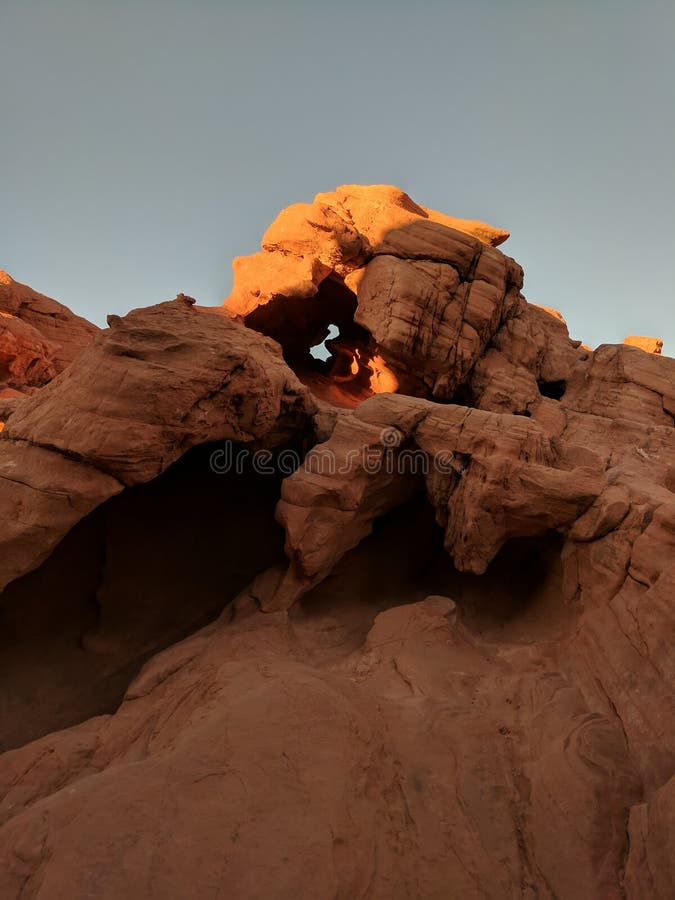 Redstone Window View in Valley of Fire State Park, NV Stock Photo ...