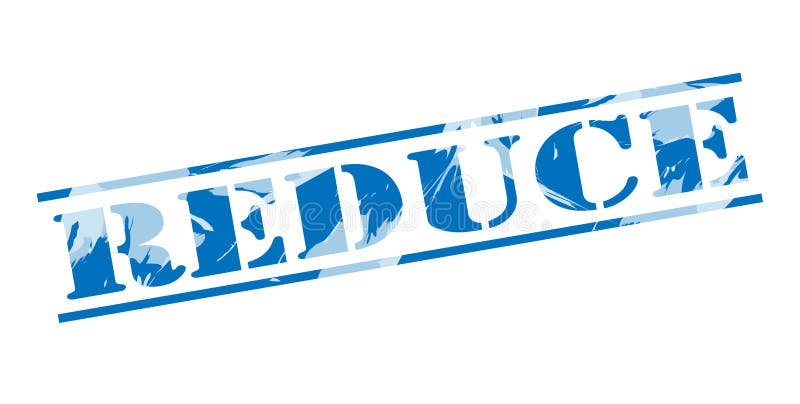 Reduce blue stamp stock illustration. Illustration of blue - 98294744