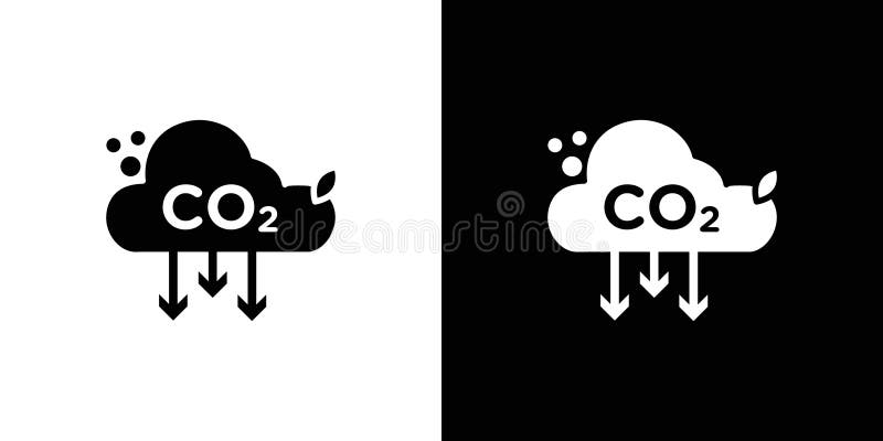 Reduce Carbon Dioxide Co2 Icon Isolated Flat Vector in Outline Stock ...