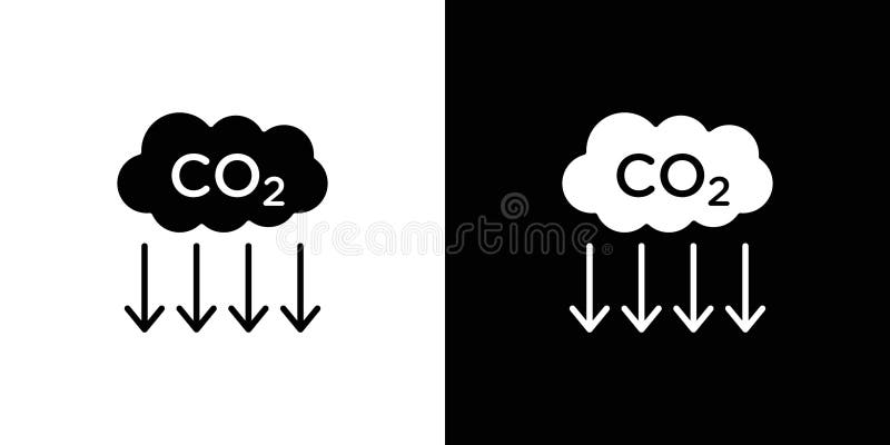 Reduce Carbon Dioxide Co2 Icon Linear Logo Isolated Stock Vector ...