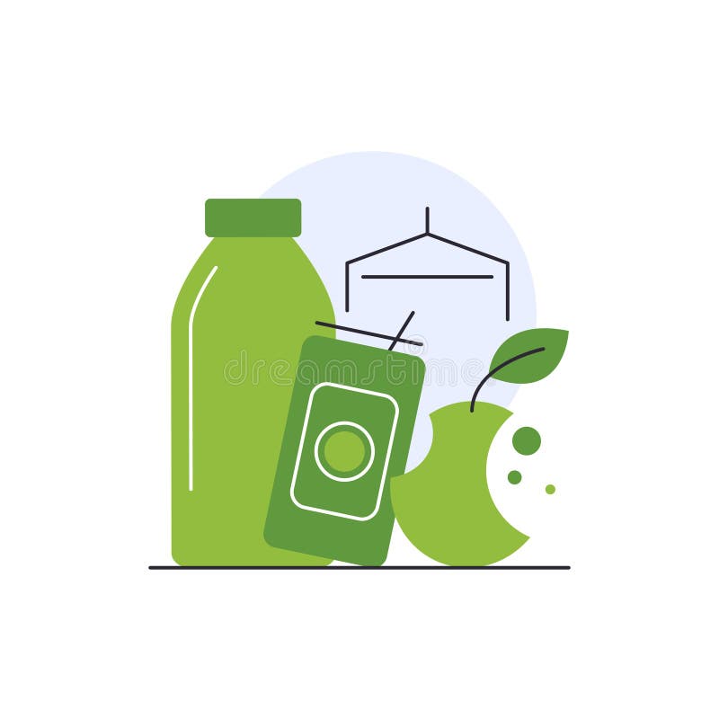 Reduce Consumption,Zero Waste Stock Illustration - Illustration of ...