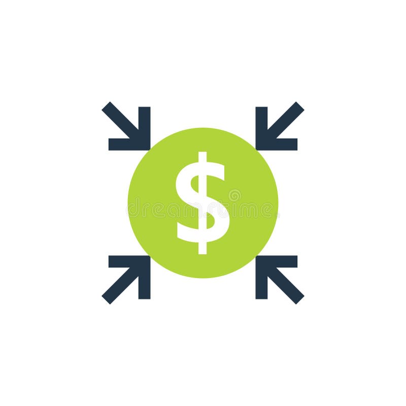 Reduce costs button icon stock vector. Illustration of costs - 174417434