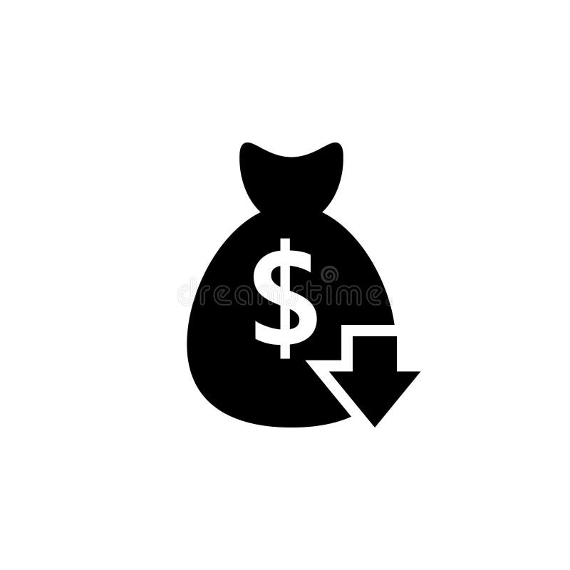 Reduce costs icon stock vector. Illustration of budget - 124247919