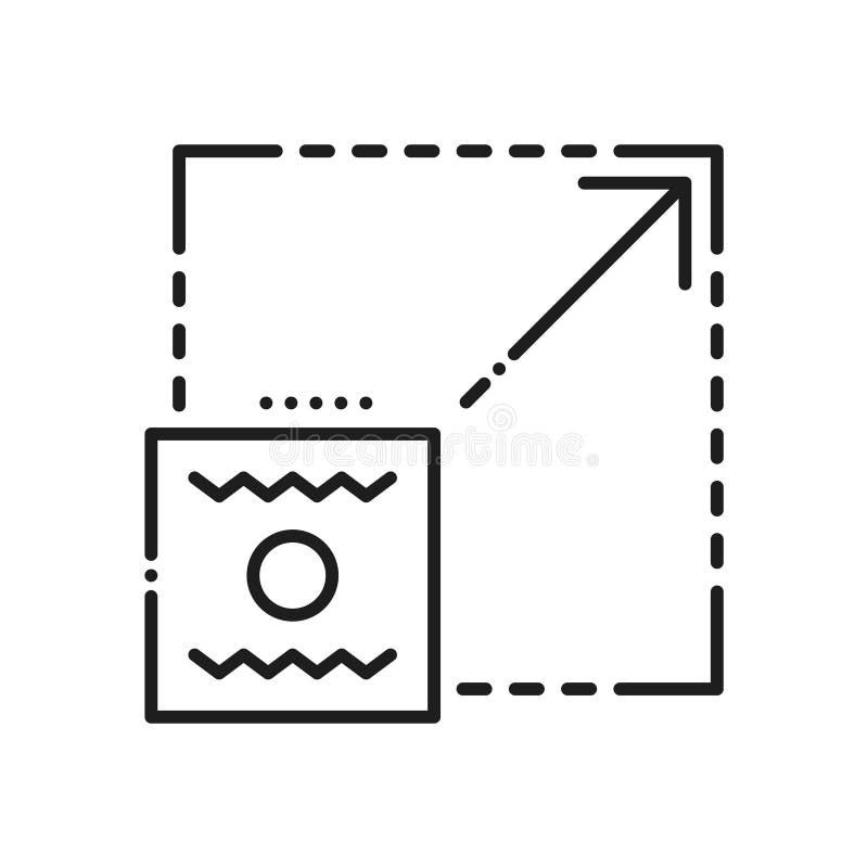 Reduce Expand, Resize and Scale Vector Line Icon Stock Vector ...