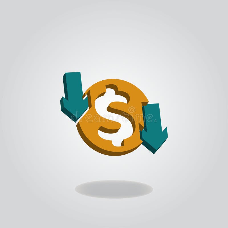 Reduce Expenses Icon Design Vector Illustration Stock Vector ...