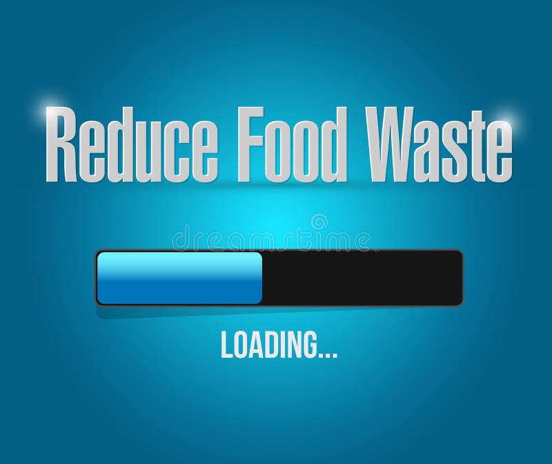 Reduce Food Waste Loading Bar Sign Concept Stock Illustration ...