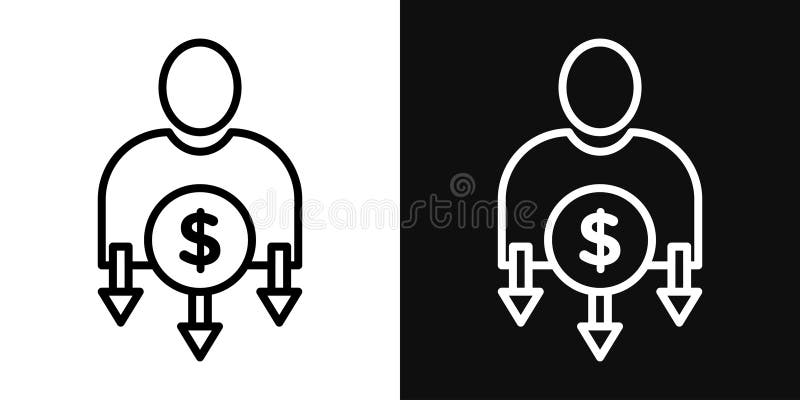 Reduce labor costs icon stock vector. Illustration of graphic - 330450344