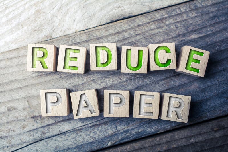 Reduce Paper Written on Wooden Blocks on a Board - Save Trees Concept ...
