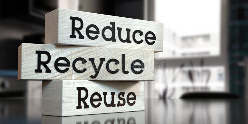 Reduce, Reuse, Recycle - Outline Signpost with Three Arrows Stock ... Reduce, Reuse, Recycle - Outline Signpost with Three Arrows Stock ...
