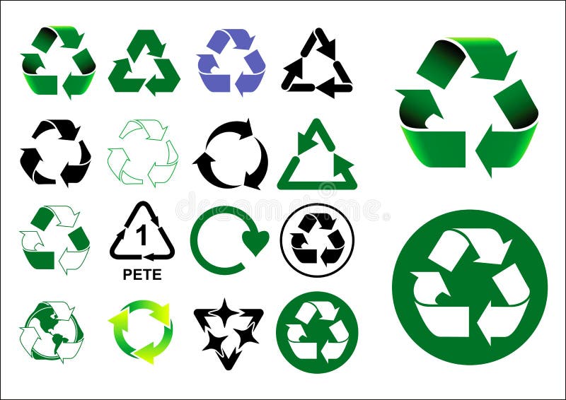 Reduce Reuse Recycle Concept with Two Design. Stock Illustration ...