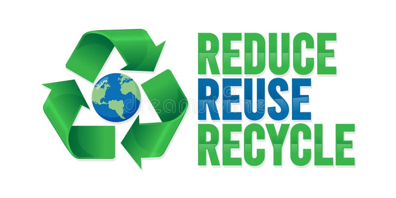 Reduce Reuse Recycle Icon Sign Stock Vector - Illustration of earth ...
