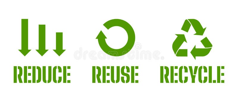 Reduce Reuse Recycle Text. Recycling Arrows. Stock Illustration ... Reduce Reuse Recycle Text. Recycling Arrows. Stock Illustration ...
