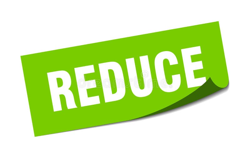 Reduce Sticker. Square Isolated Label Sign. Peeler Stock Vector ...