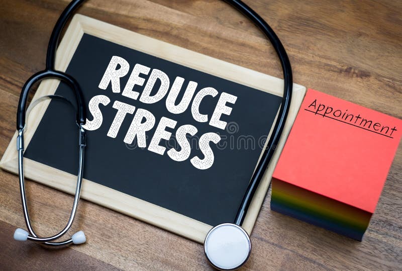 Reduce Your Stress - Chalkboard Message Stock Photo - Image of burnout ...