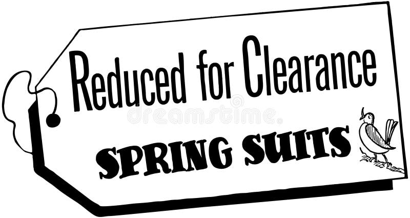 Reduced for Clearance stock vector. Illustration of americana - 42095352