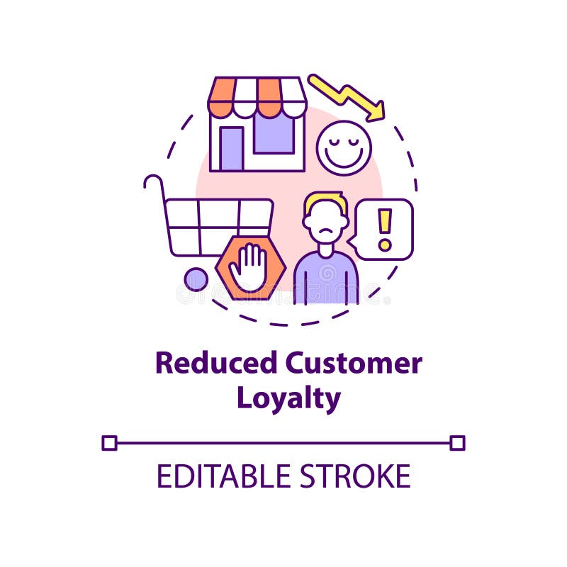 Reduced Customer Loyalty Concept Icon Stock Vector - Illustration of ... Reduced Customer Loyalty Concept Icon Stock Vector - Illustration of ...