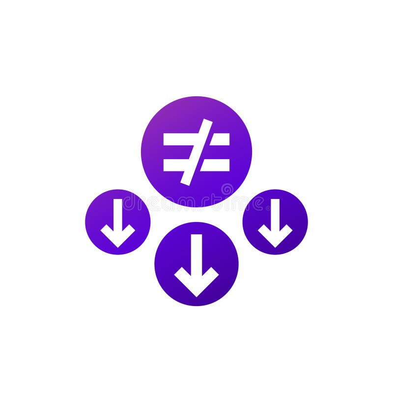 Reduced Inequality Icon, Vector Design Stock Vector - Illustration of ...
