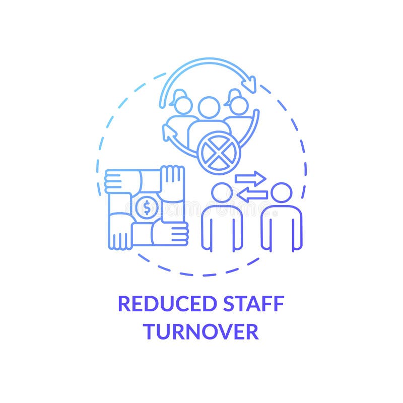 Reduced Staff Turnover Concept Icon Stock Vector - Illustration of ...