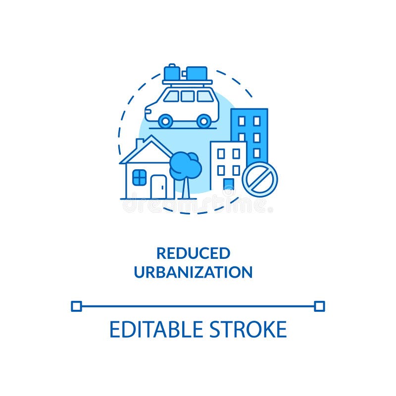 Reduced Urbanization Concept Icon Stock Vector - Illustration of ...