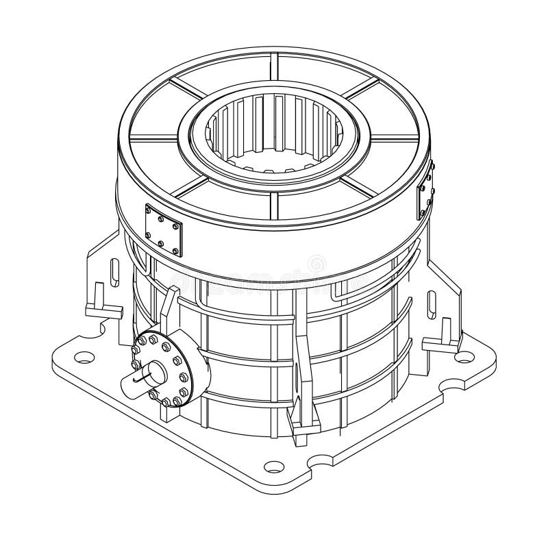 Reducer Outline from Black Lines Isolated on White Background ...