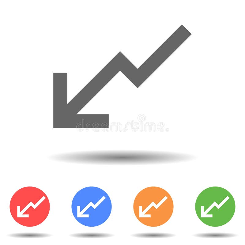 Reducing business arrow stock vector. Illustration of profit - 206824918