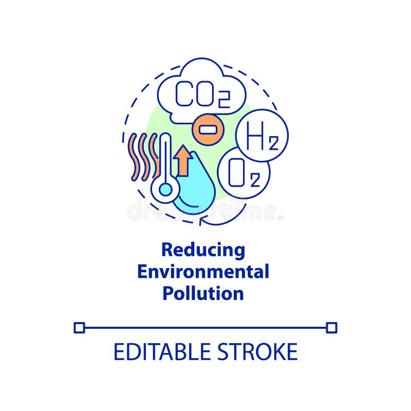 Reducing Environmental Pollution Concept Icon Stock Vector ...