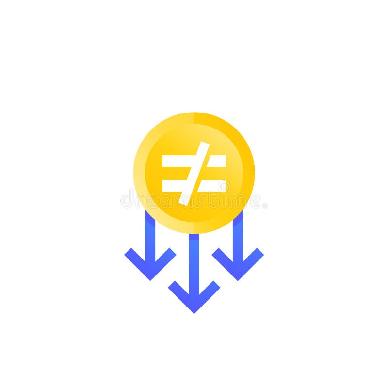 Reducing Inequality Icon on White Stock Vector - Illustration of goal ...