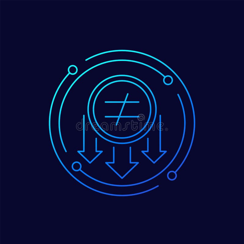 Reducing Inequality Line Vector Icon Stock Vector - Illustration of ...