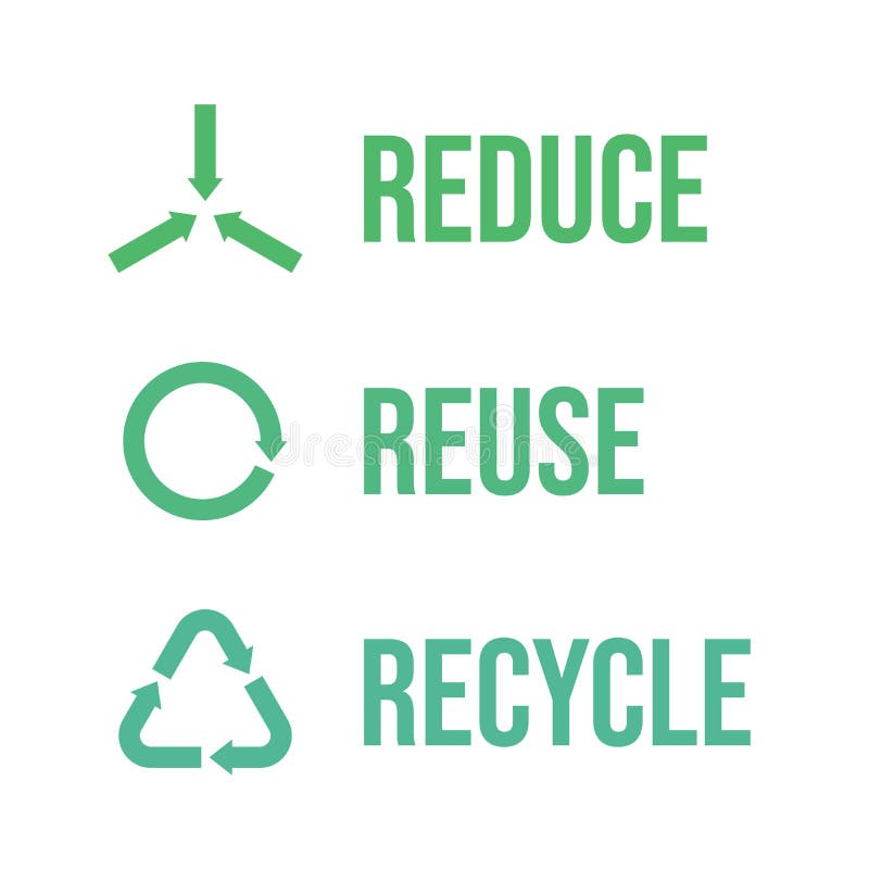Reducir Reutilizar Reciclar Símbolos E Iconos Símbolos Ecológicos