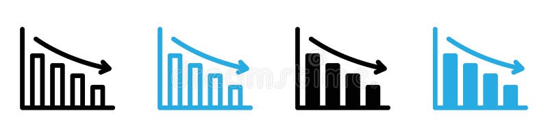 Reduction Chart Icon Set Depicting Data Reduction Symbols, Ideal for ...