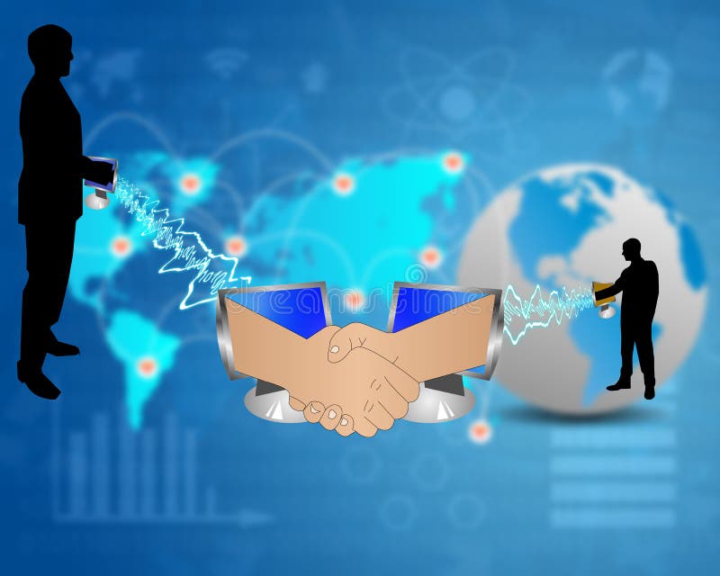 Reduction of the distance stock illustration. Illustration of global ...