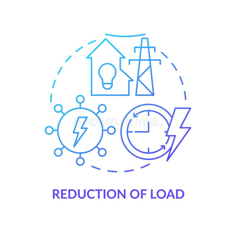 Reduction of Load Blue Gradient Concept Icon Stock Vector ...