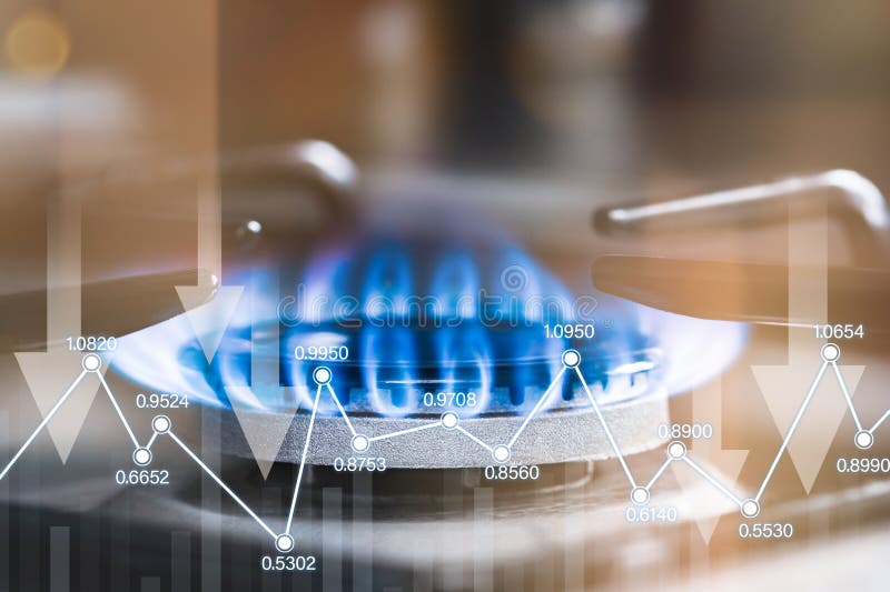 Reduction in Natural Gas Prices Stock Illustration - Illustration of ...