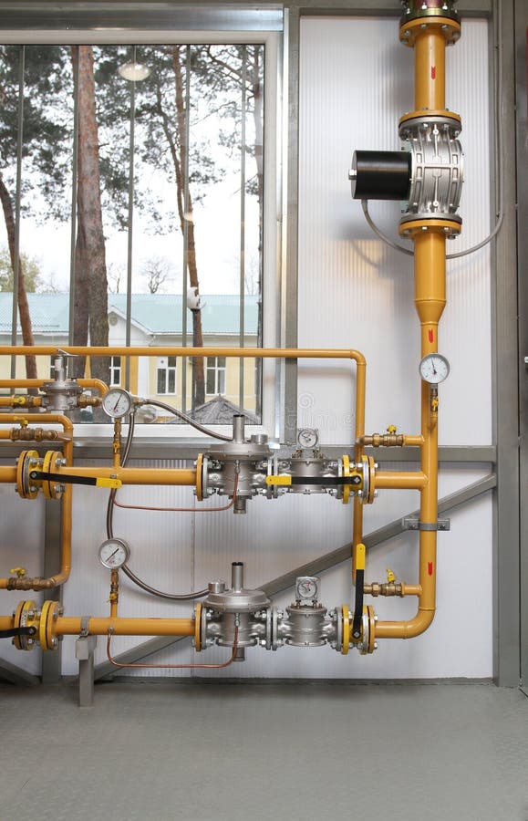 Equipment for a Reduction of Pressure of Gas Stock Image - Image of ...