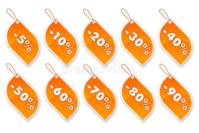 Reduction in price labels stock illustration. Illustration of reduction ...