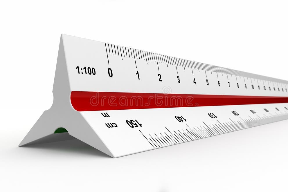Reduction scale ruler stock illustration. Illustration of draft - 67792003