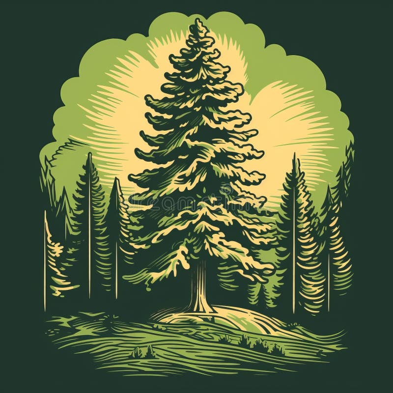 Line Art Redwood Trees Stock Illustrations – 30 Line Art Redwood Trees ...