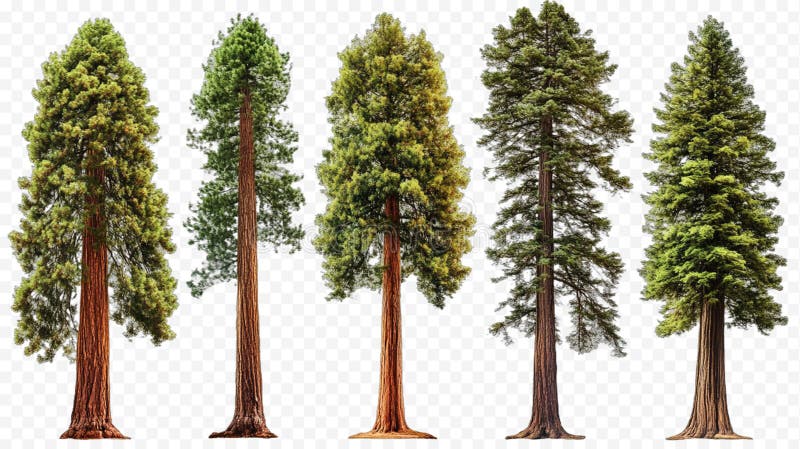 Redwood trees set stock image. Illustration of landscape - 341488157