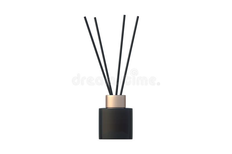 Reed Diffuser with Aroma Sticks Isolated on White Background. Top View ...
