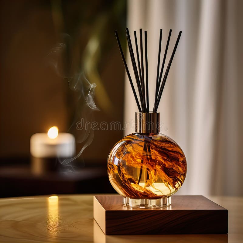 Reed Diffuser Bottle Mockup, Aroma Diffuser in Luxurious Beige and ...