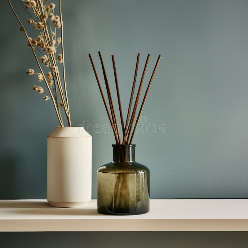 Reed Diffuser Bottle Mockup, Aroma Diffuser in Luxurious Beige and ...