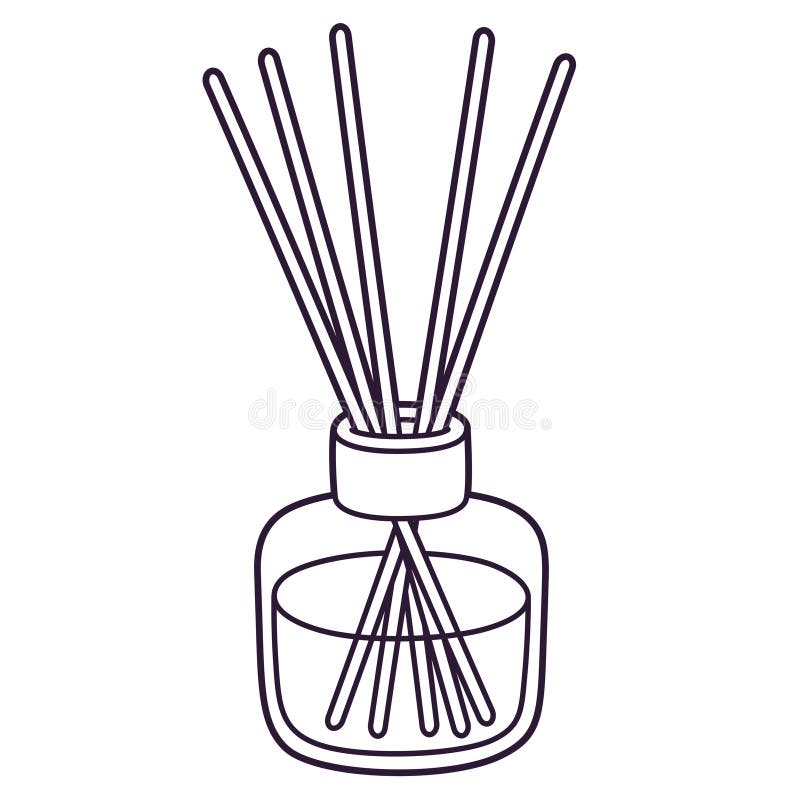 Reed Diffuser Home Fragrance Drawing Stock Illustration - Illustration ...