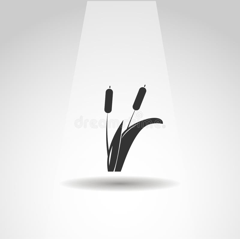 Reed Icon. River or Lake Reed Icon, Reed Simple Icon Stock Illustration ...