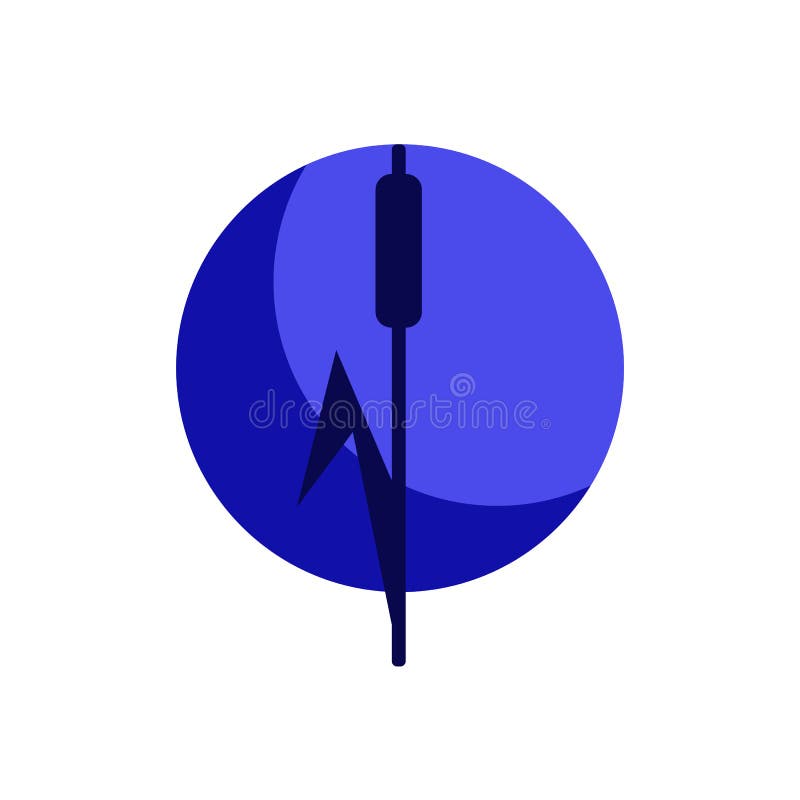 Reed and moon symbol stock vector. Illustration of painting - 84796829
