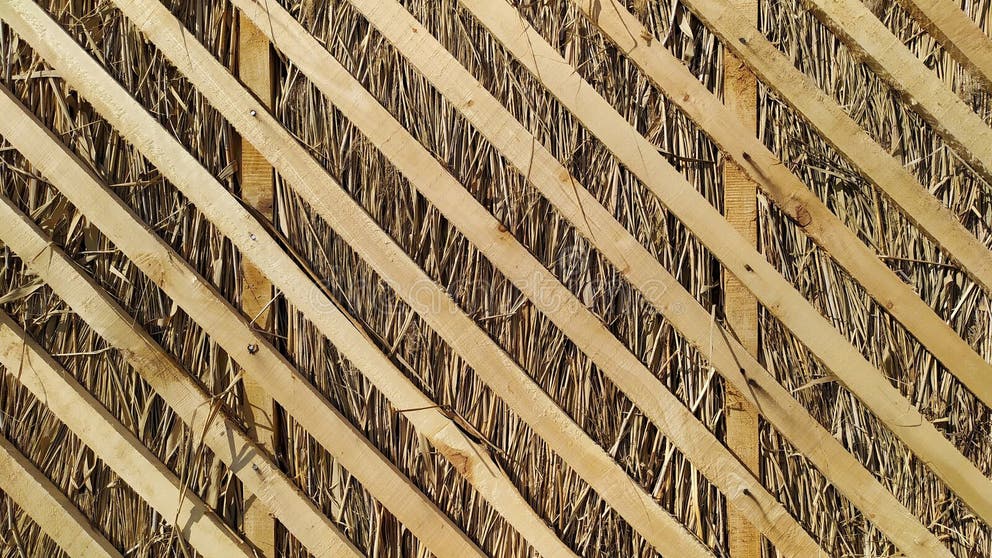 Reed Panels for House Construction. Panel House Stock Photo - Image of ...