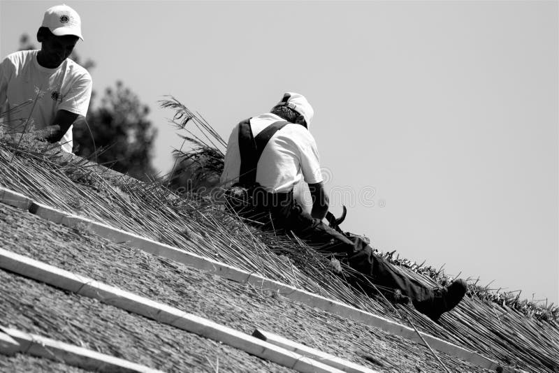 Reed roof editorial photography. Image of fire, countryside - 66905297