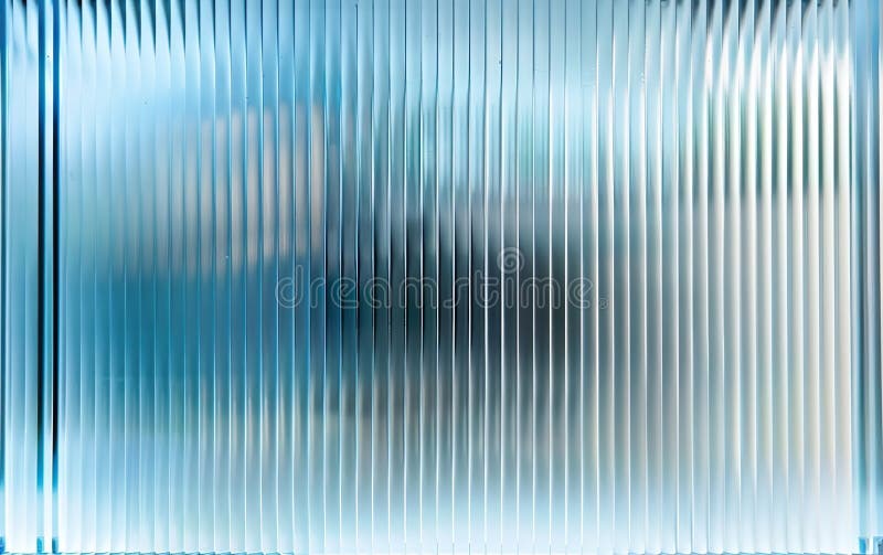 Reeded Glass Visual Effect Texture. Abstract Blue Background with ...